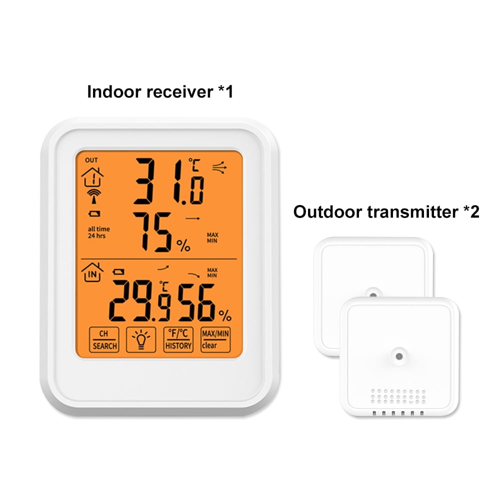 Wireless Weather Station Indoor Outdoor Thermometer Hygrometer Digital ...
