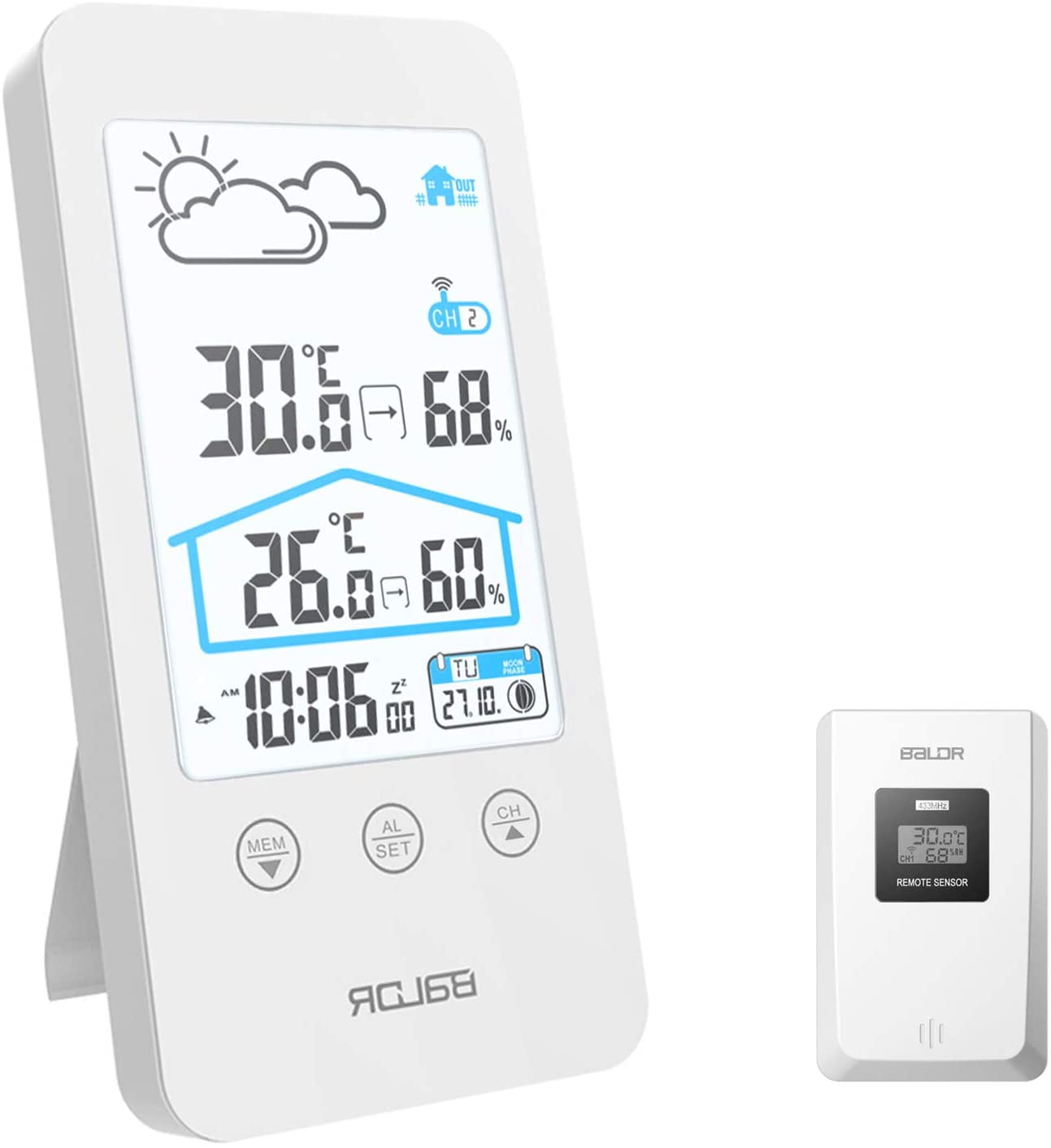 Wireless Weather Station With Outdoor Sensors, Outdoor And Indoor ...