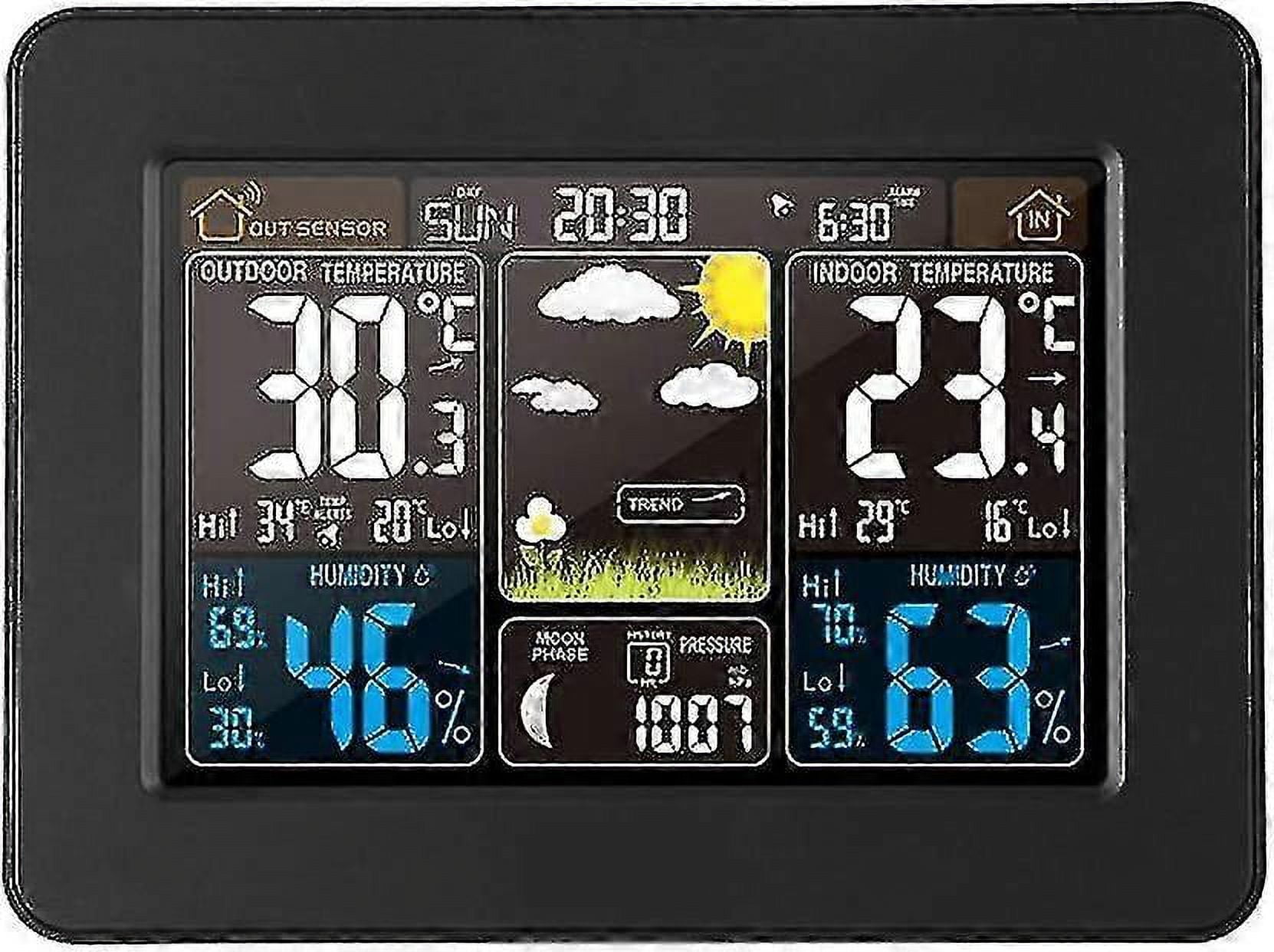 Wireless Weather Station With Alert And Temperature/humidity/barometer ...