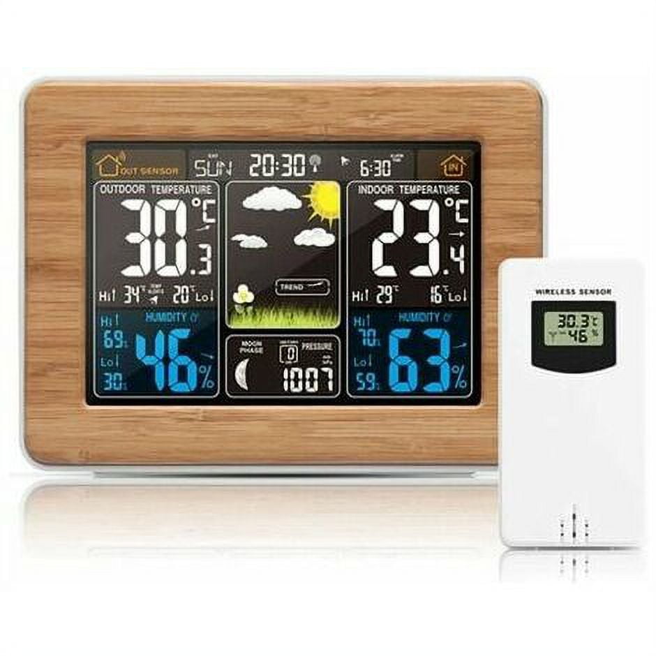 Wireless Weather Station with Barometer/Forecast/Alert, Color Screen ...