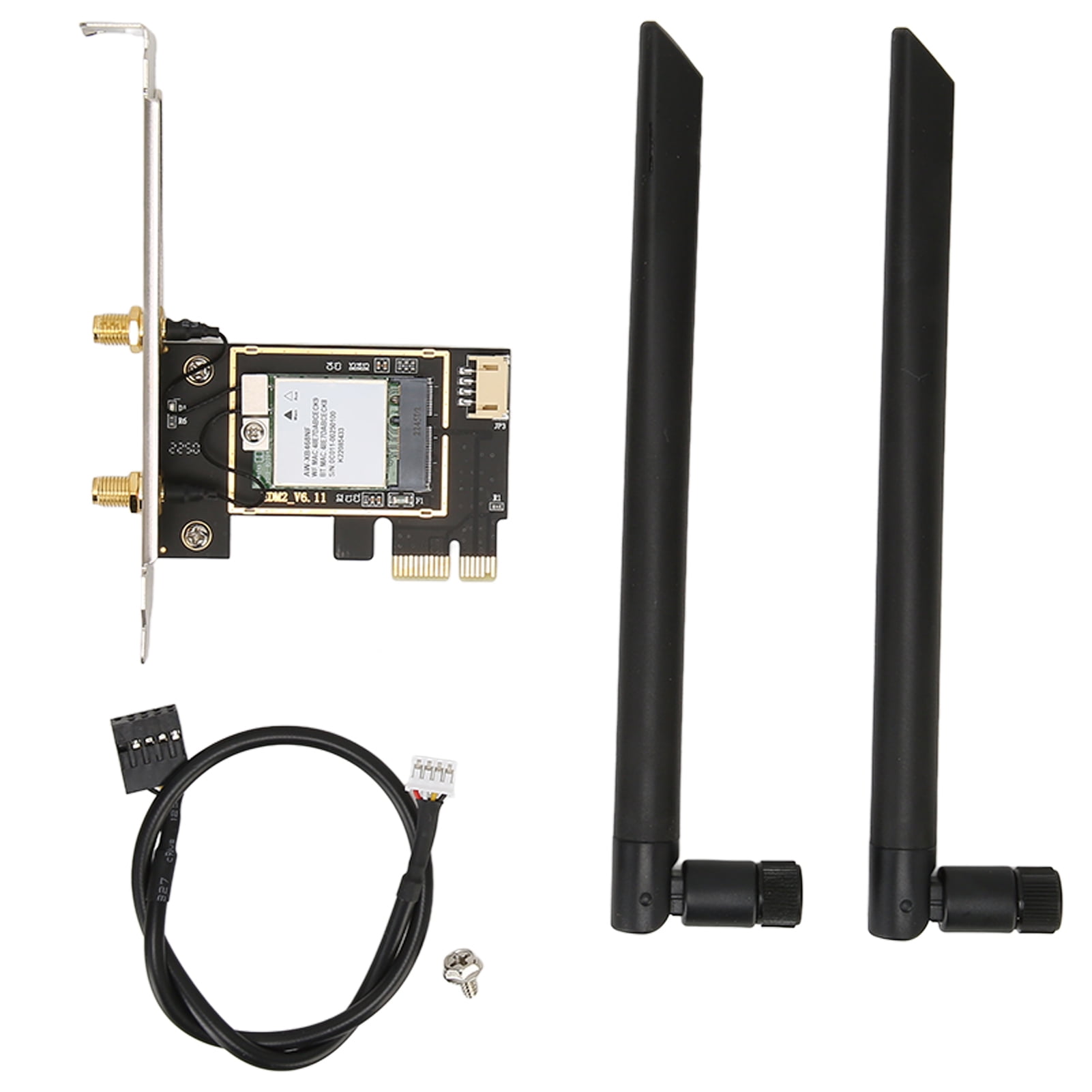 Wireless WiFi 6 PCIE Card with 2 Antenna 1800Mbps 2.4Ghz 5Ghz Support ...