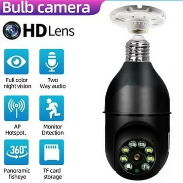 1-4pcs Smart Security Light Bulb Camera 1080P 2MP WiFi 360° Pan/Tilt ...