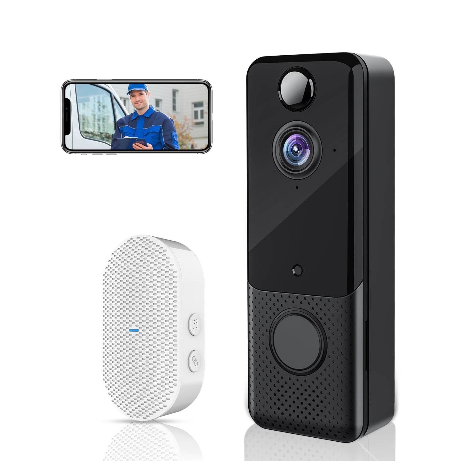 Wireless WiFi Video Doorbell Camera, Door Bell with Human Motion ...