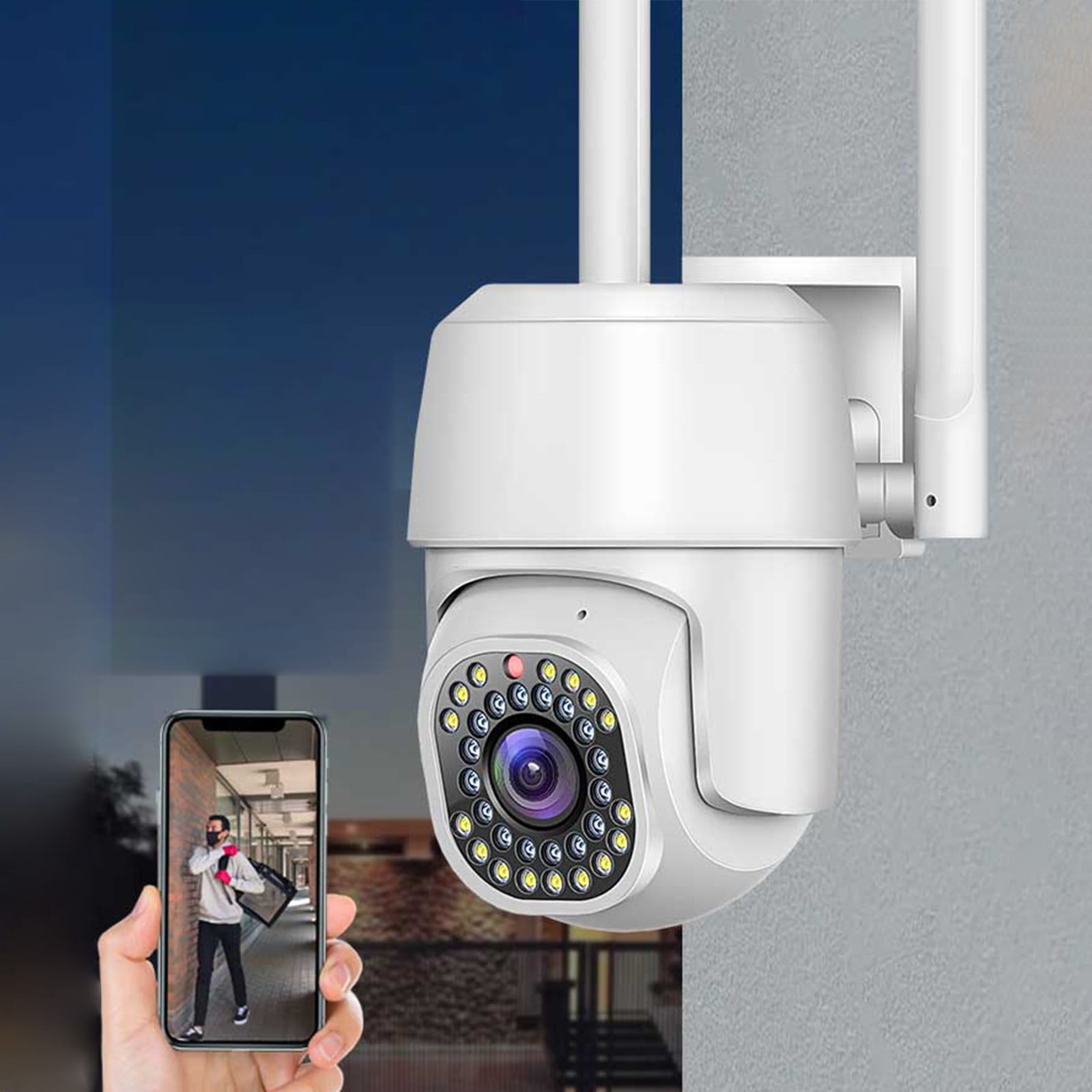 1080P IP66 Waterproof WiFi Security Camera, Indoor/Outdoor with Night ...