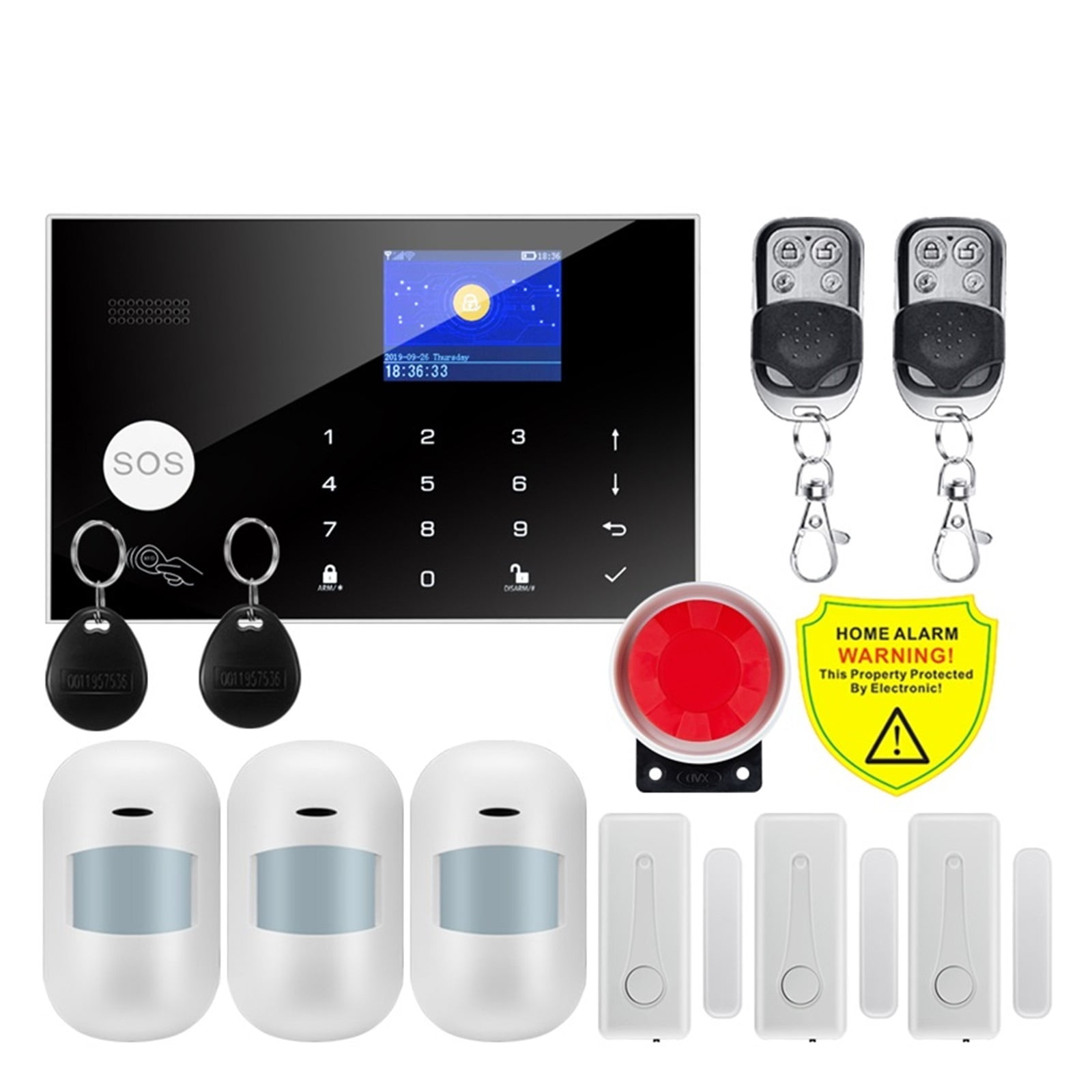 Wireless Wired Alarm System For Smart Home Burglar Security 433MHz GSM ...