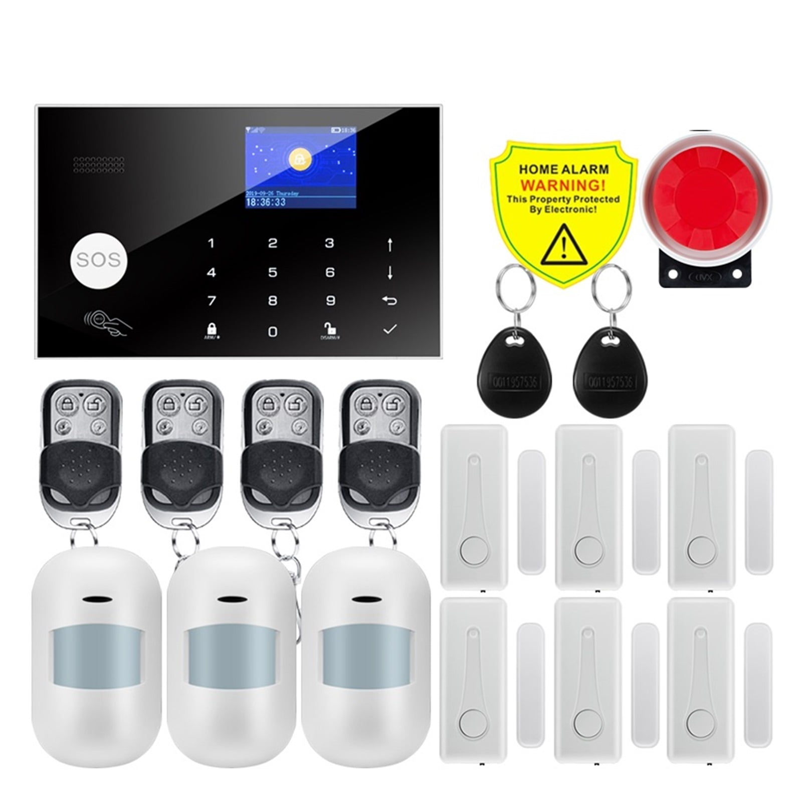 Wireless Wired Alarm System For Smart Home Burglar Security 433MHz GSM ...