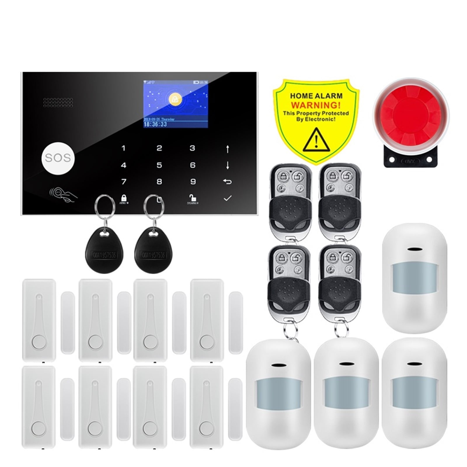 Wireless Wired Alarm System For Smart Home Burglar Security 433MHz GSM ...