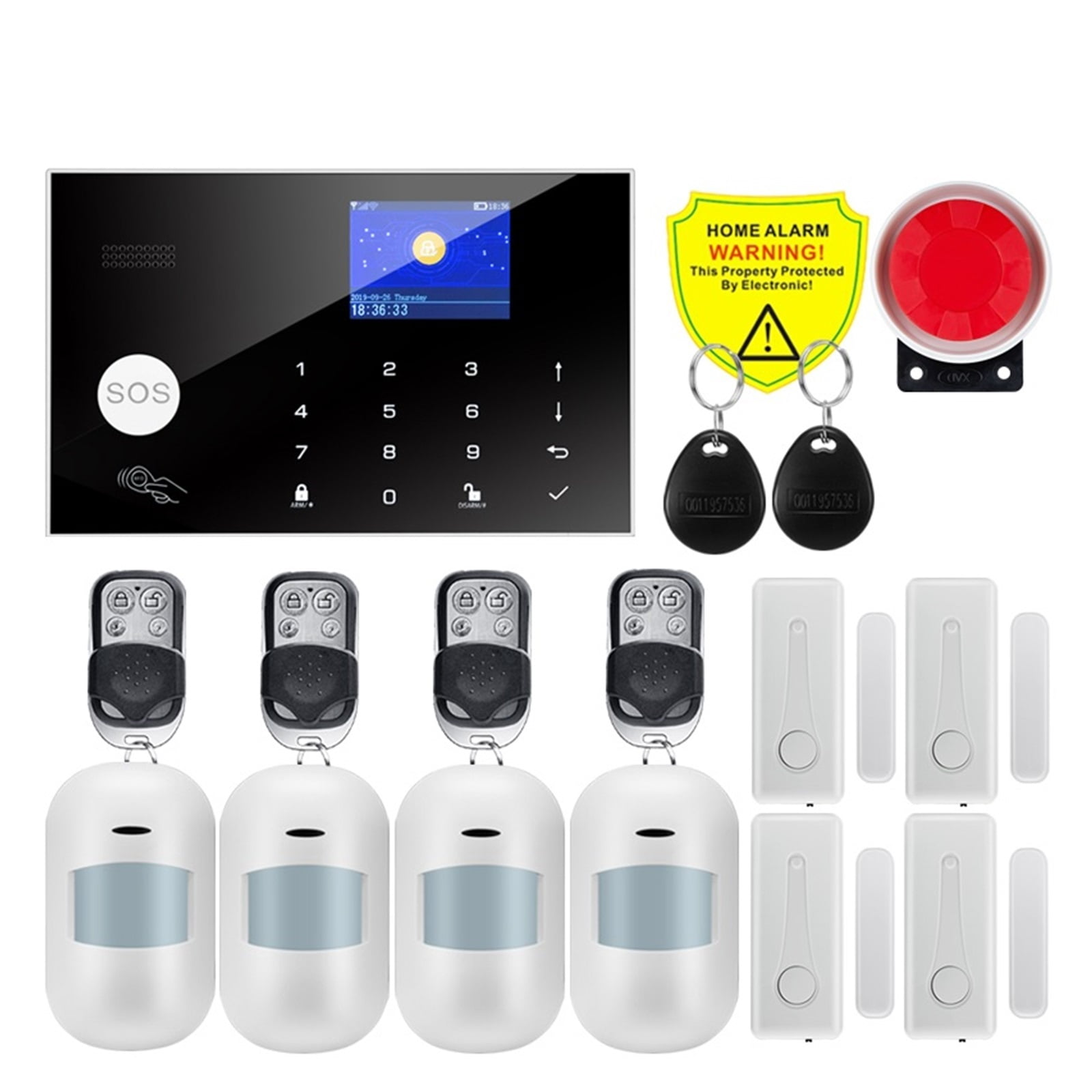 Wireless Wired Alarm System For Smart Home Burglar Security 433MHz GSM ...