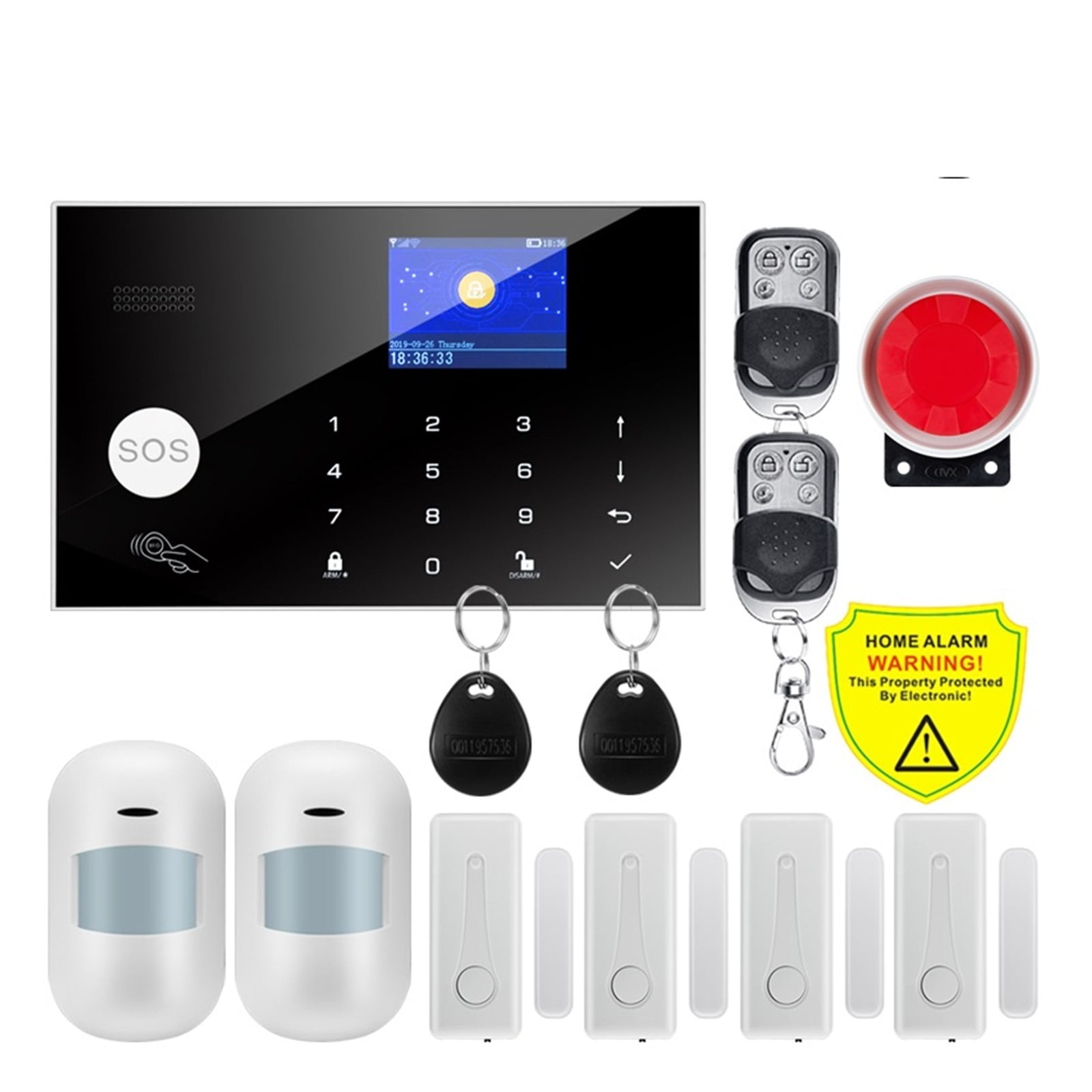 Wireless Wired Alarm System For Smart Home Burglar Security 433MHz GSM ...