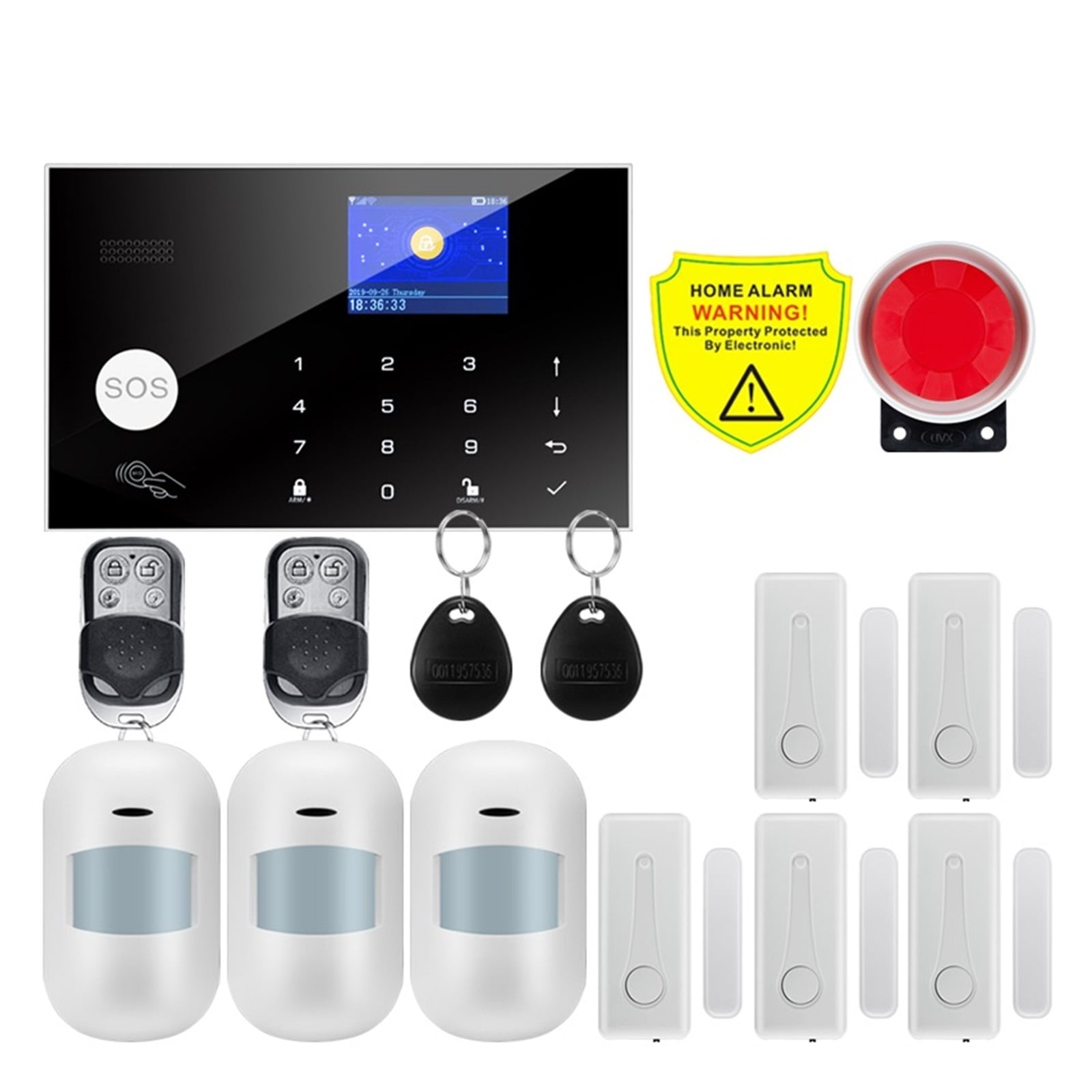 Wireless Wired Alarm System For Smart Home Burglar Security 433MHz GSM ...
