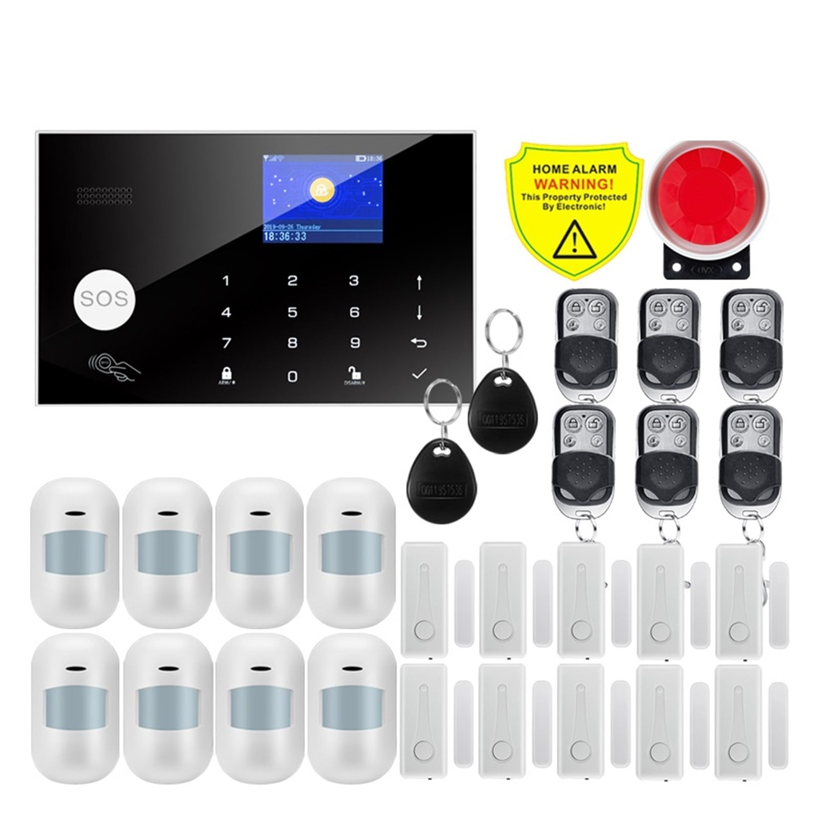 Wireless Wired Alarm System For Smart Home Burglar Security 433MHz GSM ...