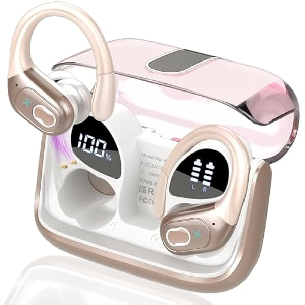 Wireless YJJSKEJI 75hrs Bluetooth 5.4 Headphone Sport, 2025 Bluetooth YJJSKEJI Stereo Deep Bass ...