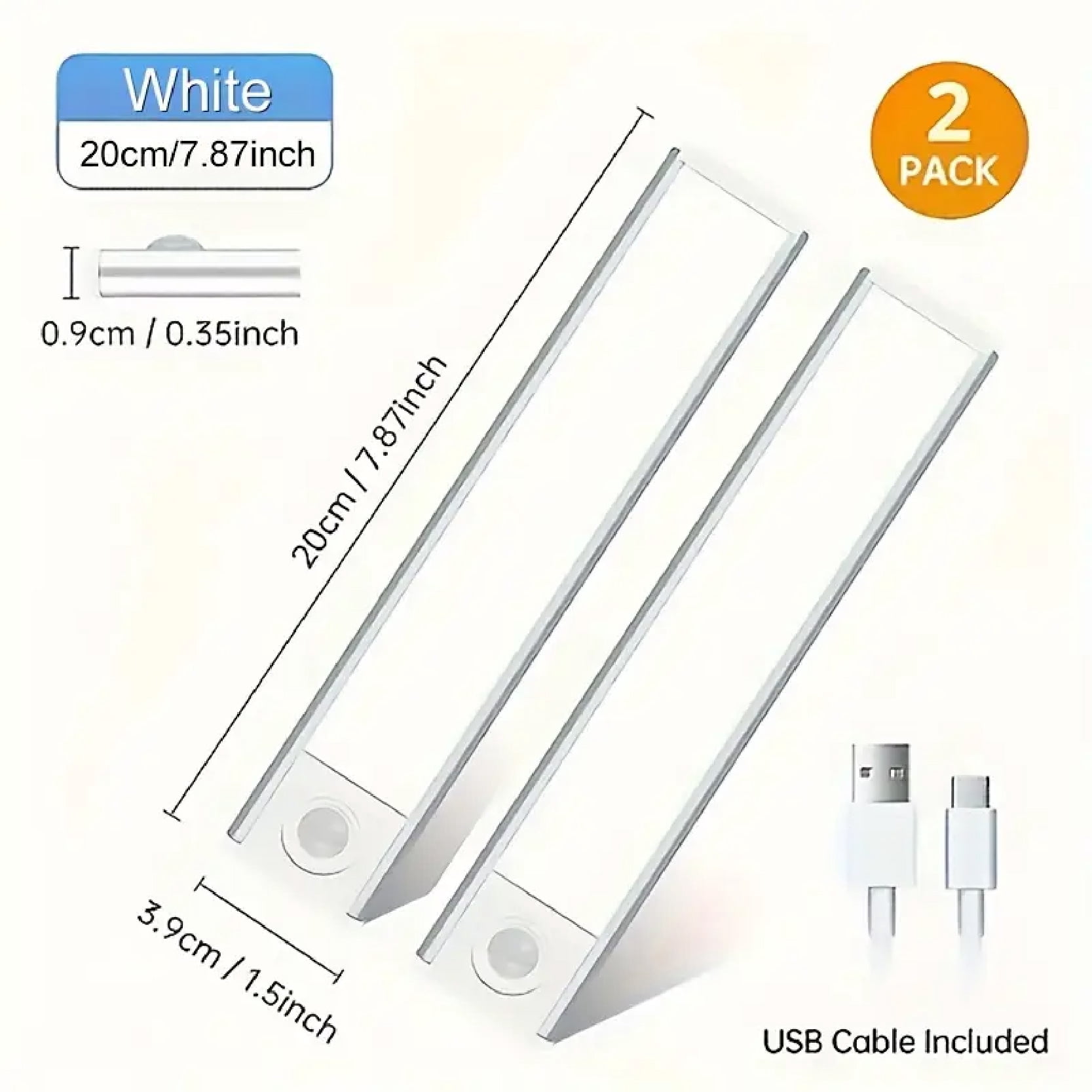 Wireless charging induction cabinet light, 3 color temperatures ...