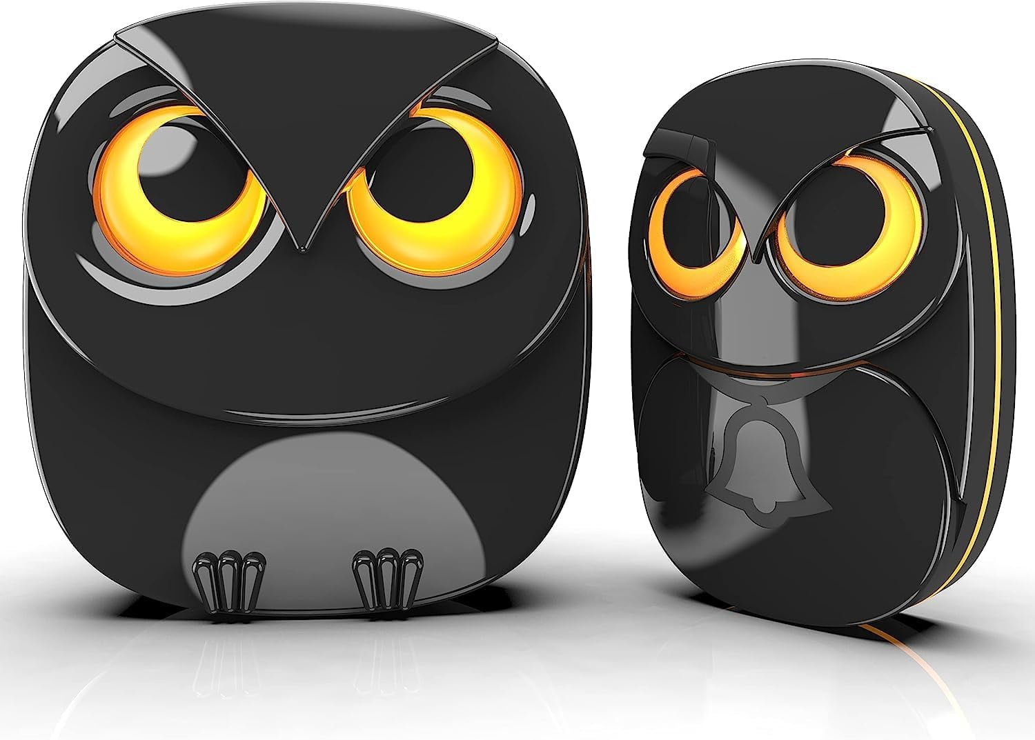 Wireless doorbell, cute owl doorbell, weatherproof IP55 outdoor remote ...