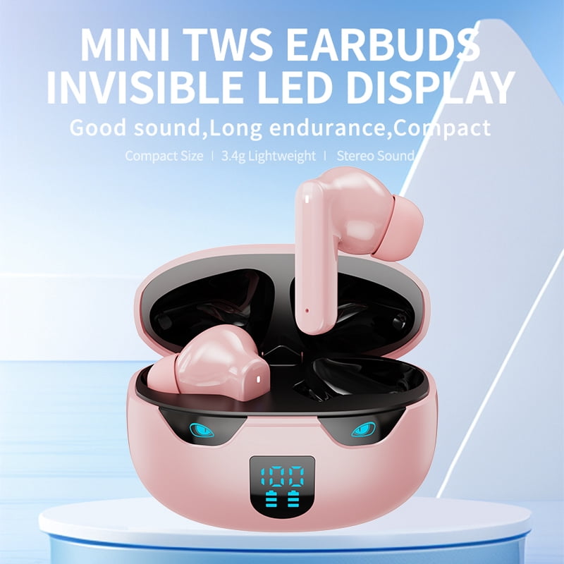 Wireless earbuds 76hrs playtime Ear Buds Bluetooth headphones with LED ...