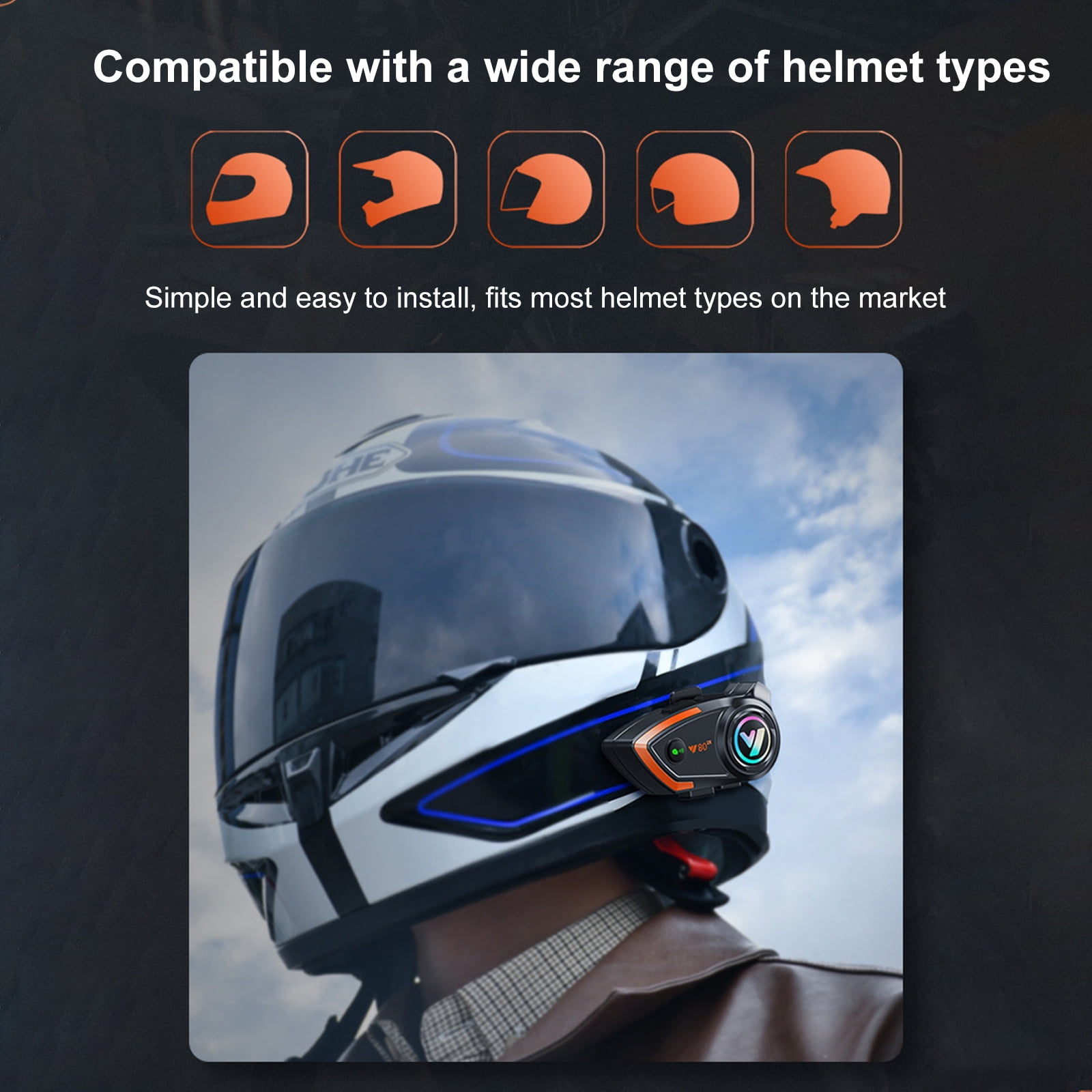 Wireless headset,Compatible A Atv/dirt Bike Helmet Bt Headset Helmet ...