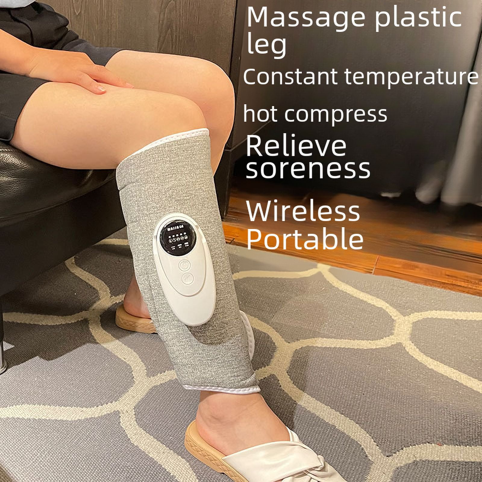 Wireless inflatable leg massager electric foot massage pulse kneading ...