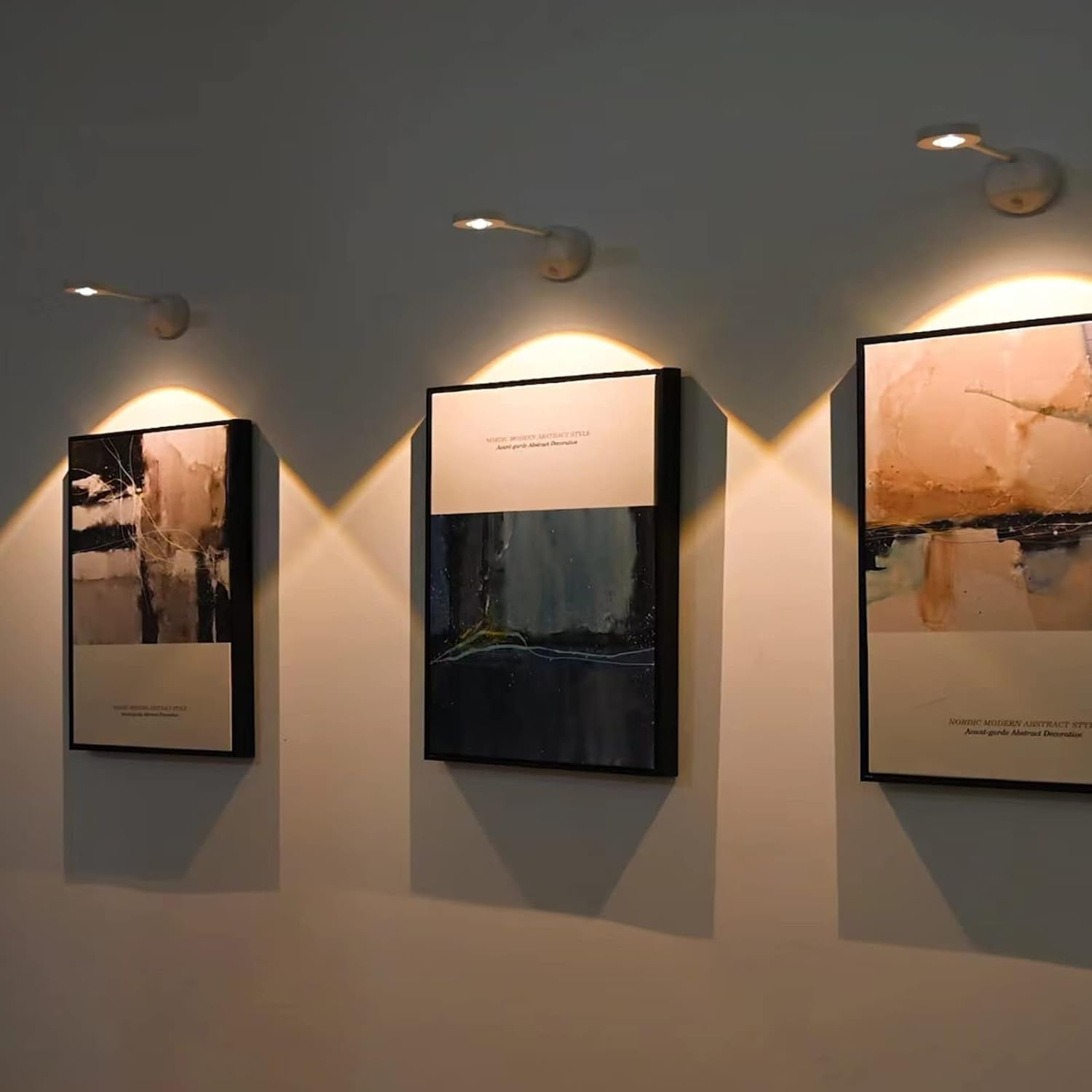 Wireless intelligent LED human body sensing light picture light battery ...