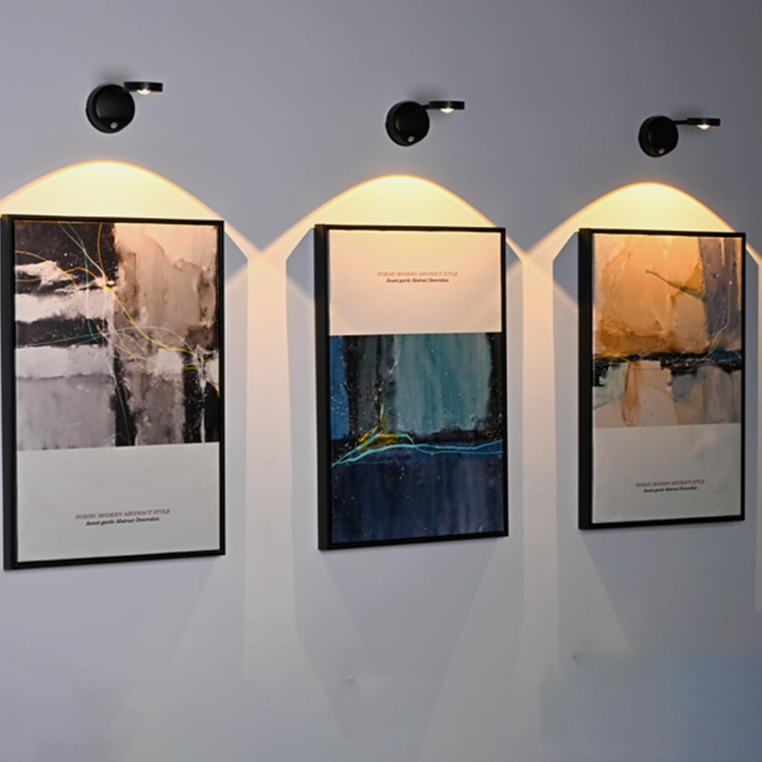 Wireless intelligent LED human body sensing light picture light battery ...