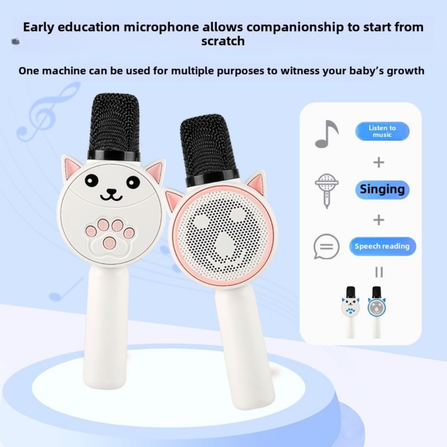 Wireless karaoke Microphone, 5-in-1 Handheld Microphone for iPhone ...