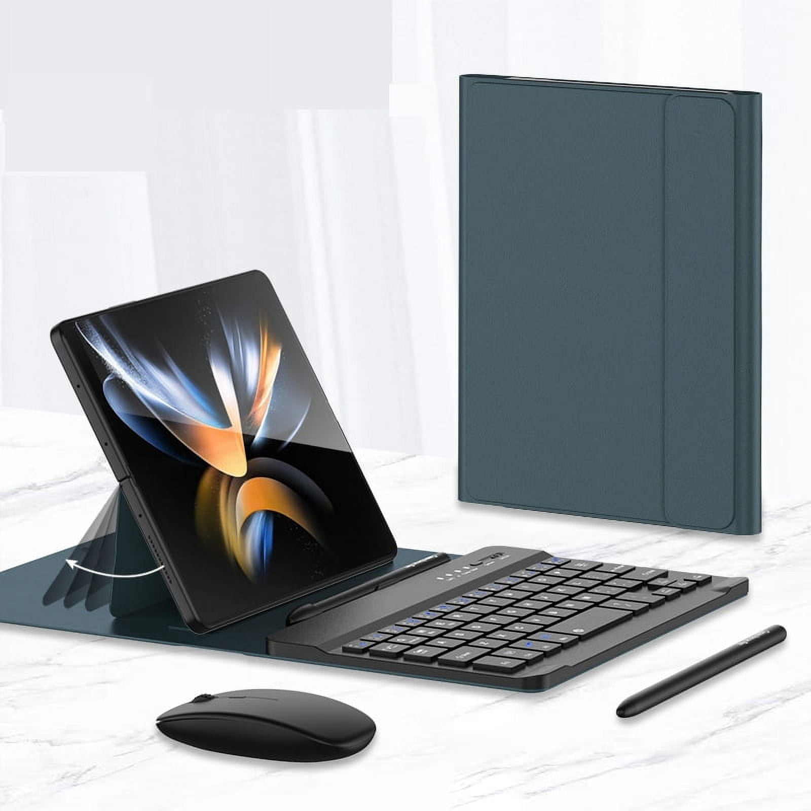 Wireless keyboard folding leather case for Samsung Galaxy Z Fold 4 ...