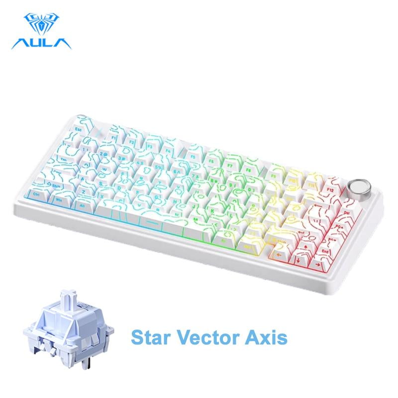 Wireless mechanical keyboard, 75% hot swap, USB charging, RGB backlight ...