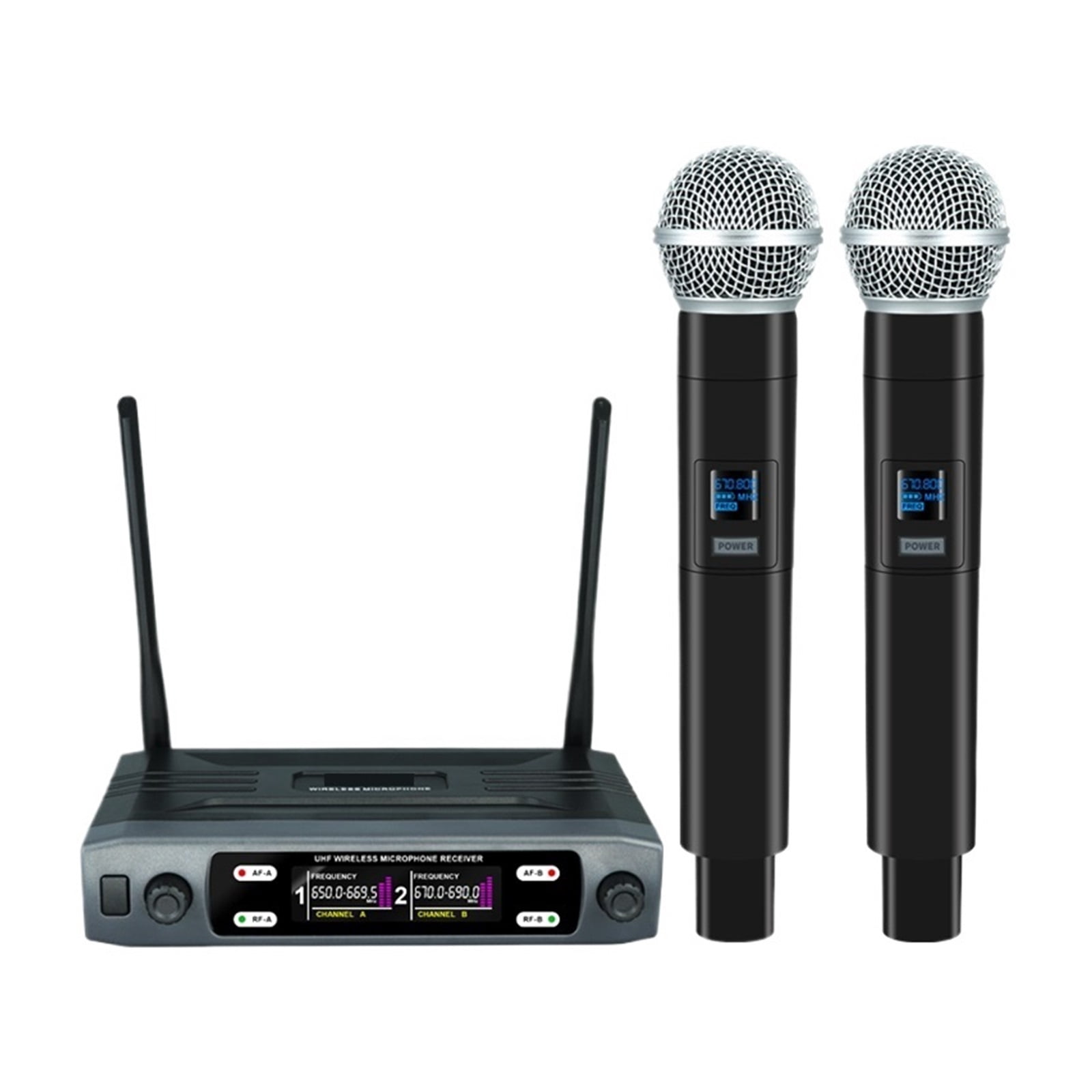 Wireless microphone Wireless Microphone Handheld Dual Channel UHF Fixed ...