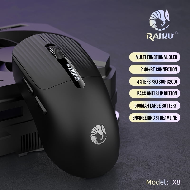 Wireless mouse, 2,4G dual-mode wireless, optical motion detection ...
