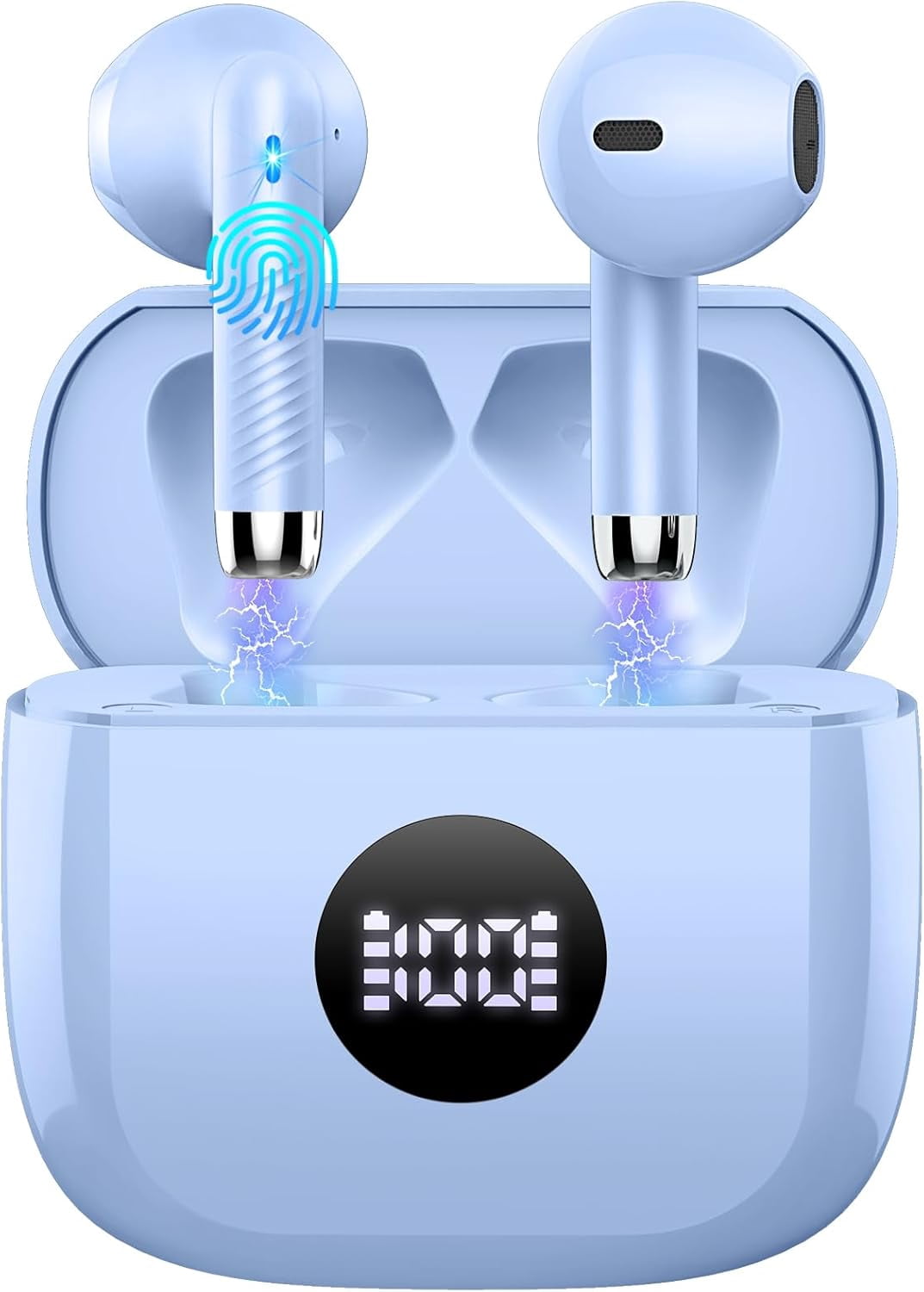 WirelessEarbuds, Bluetooth 5.4 Ear Buds LED Power Display Headphones ...