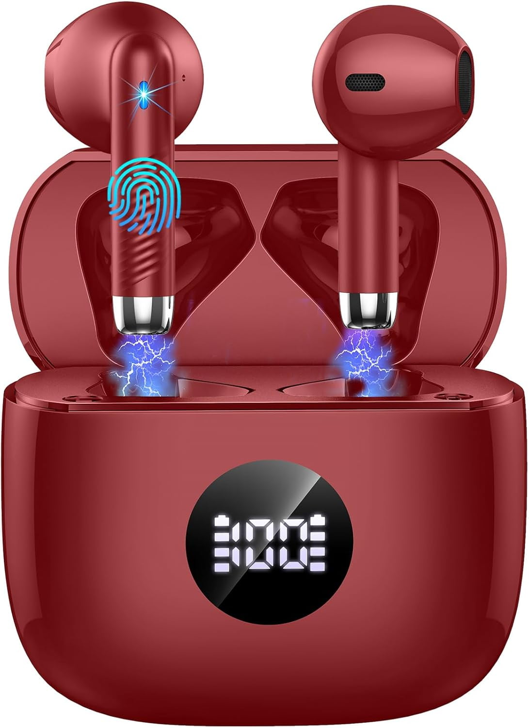 WirelessEarbuds, Bluetooth 5.4 Ear Buds LED Power Display Headphones ...