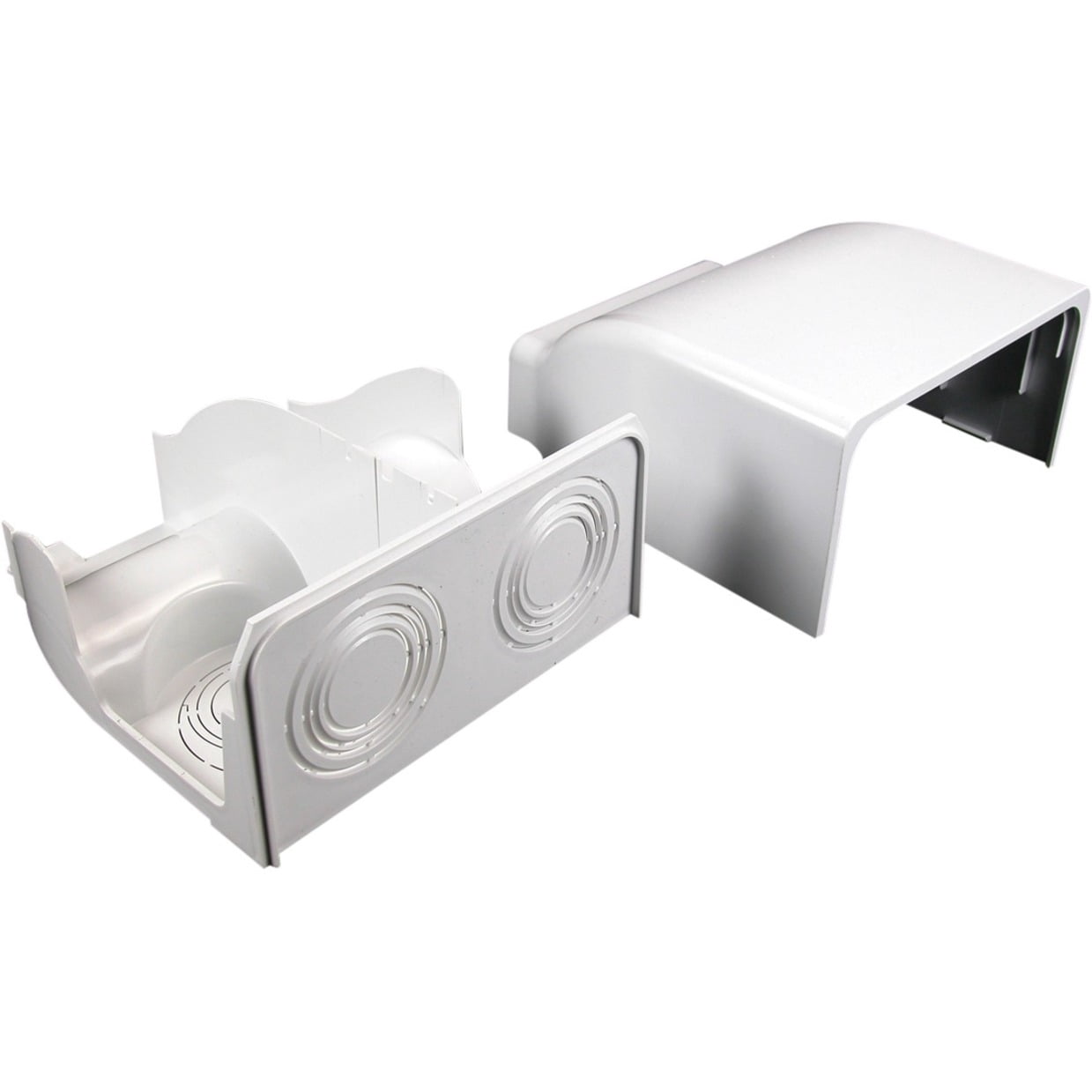 Wiremold Products 5410DFO-WH Radiused Divided Entrance Cap Fitting ...