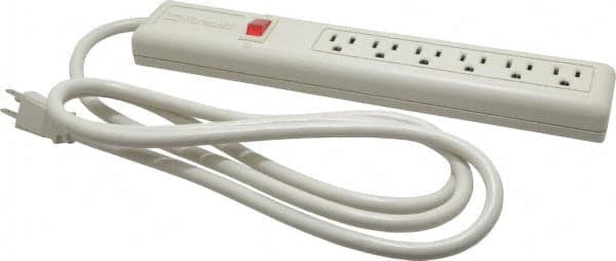 Wiremold 6 Outlets, 120 Volts, 15 Amps, 6' Cord, Power Outlet Strip ...