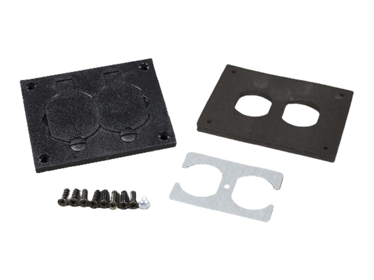 Wiremold Non-metallic Duplex Cover Plate, Black, 1 Gang, Brass, for ...