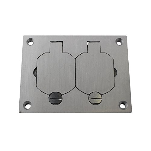 Wiremold 828R-TCAL Alum Duplex RECPT Plate, White - Walmart.com