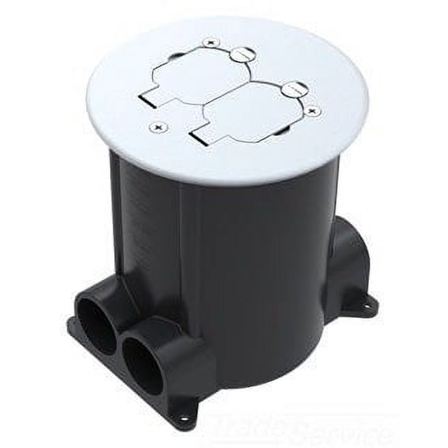 Wiremold 881 Ratchet-Pro Round PVC Floor Box, Non-Metallic, Black ...