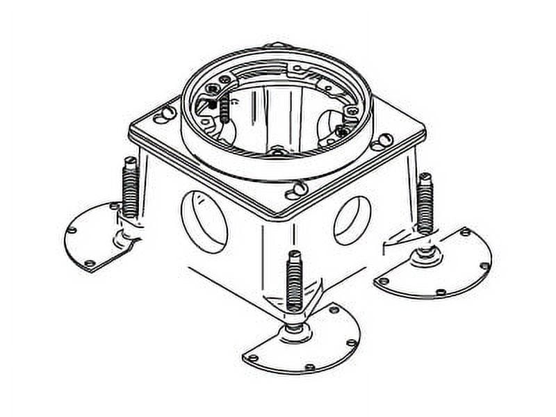Wiremold 889B Cast-Iron Floor Box Outlet Box, Cast Iron - Walmart.com
