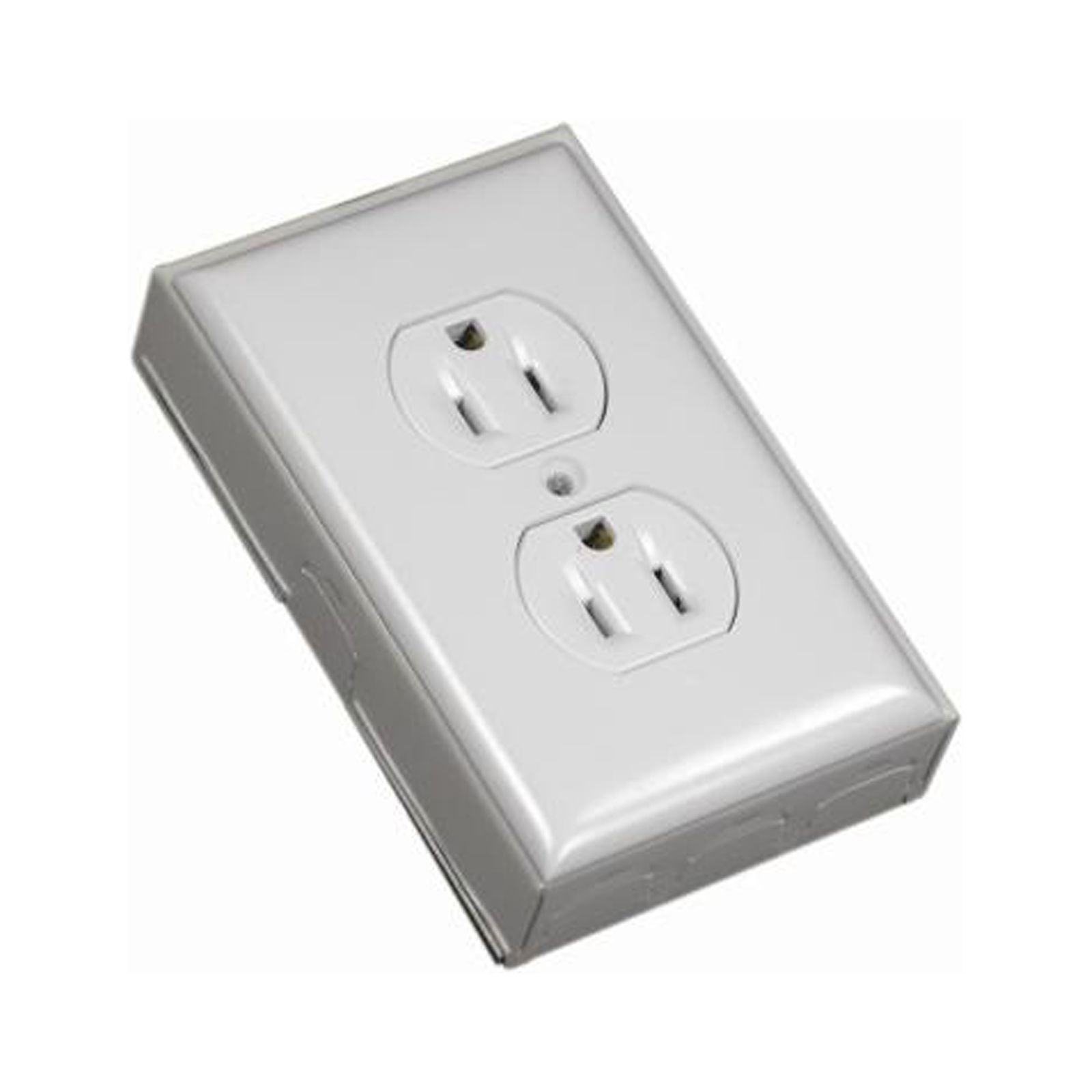 Wiremold BW2-D Metal Outlet Box With Duplex/Faceplate Outlet Kit, White ...