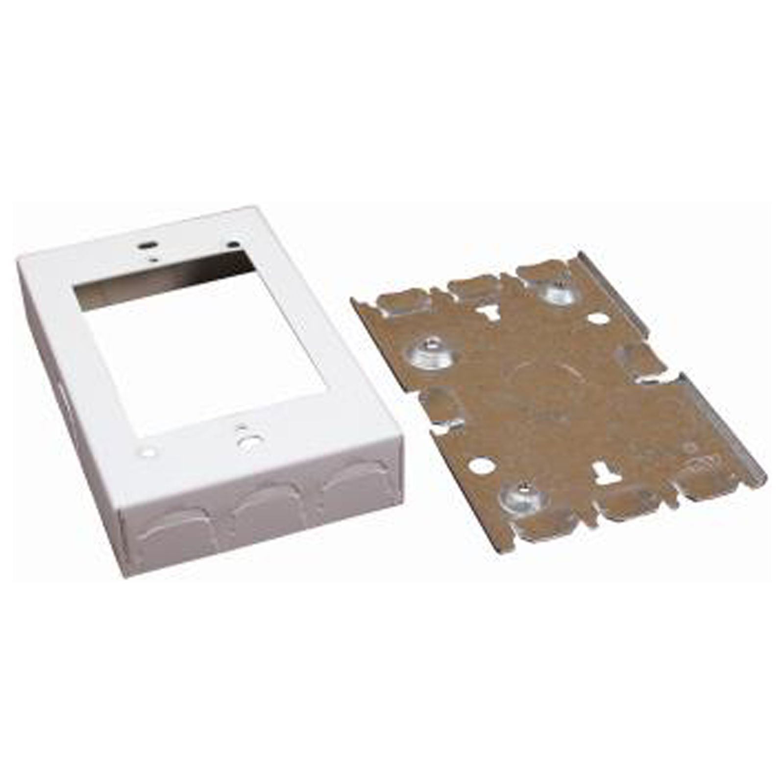 Wiremold BW2 Metal Outlet Box, 1-In. Depth, White - Quantity 5 ...