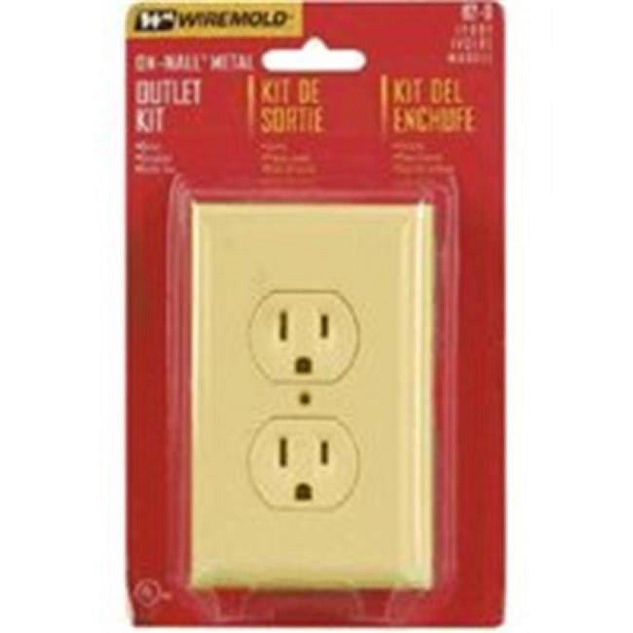 Wiremold Company B2D Metallic Outlet Kit, Ivory - Walmart.com