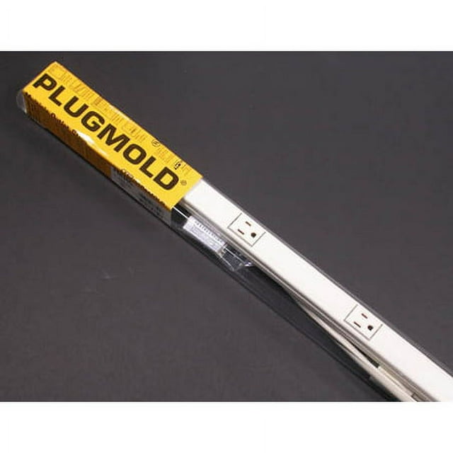 Wiremold PM36C 40" Ivory Plugmold On Wall 6 Outlet Power Strip ...
