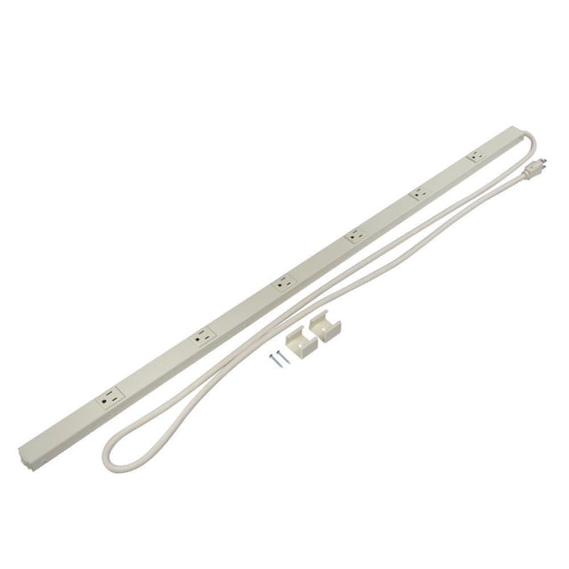 Wiremold PM36C 40" Ivory Plugmold On Wall 6 Outlet Power Strip ...