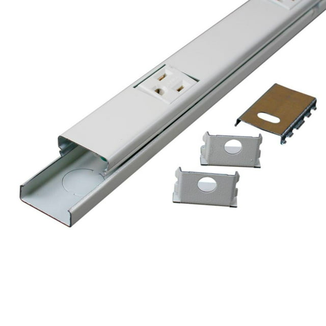 Wiremold Plugmold Hard-Wired Multi-Outlet Strip, Ivory - Hardwired - 10 ...