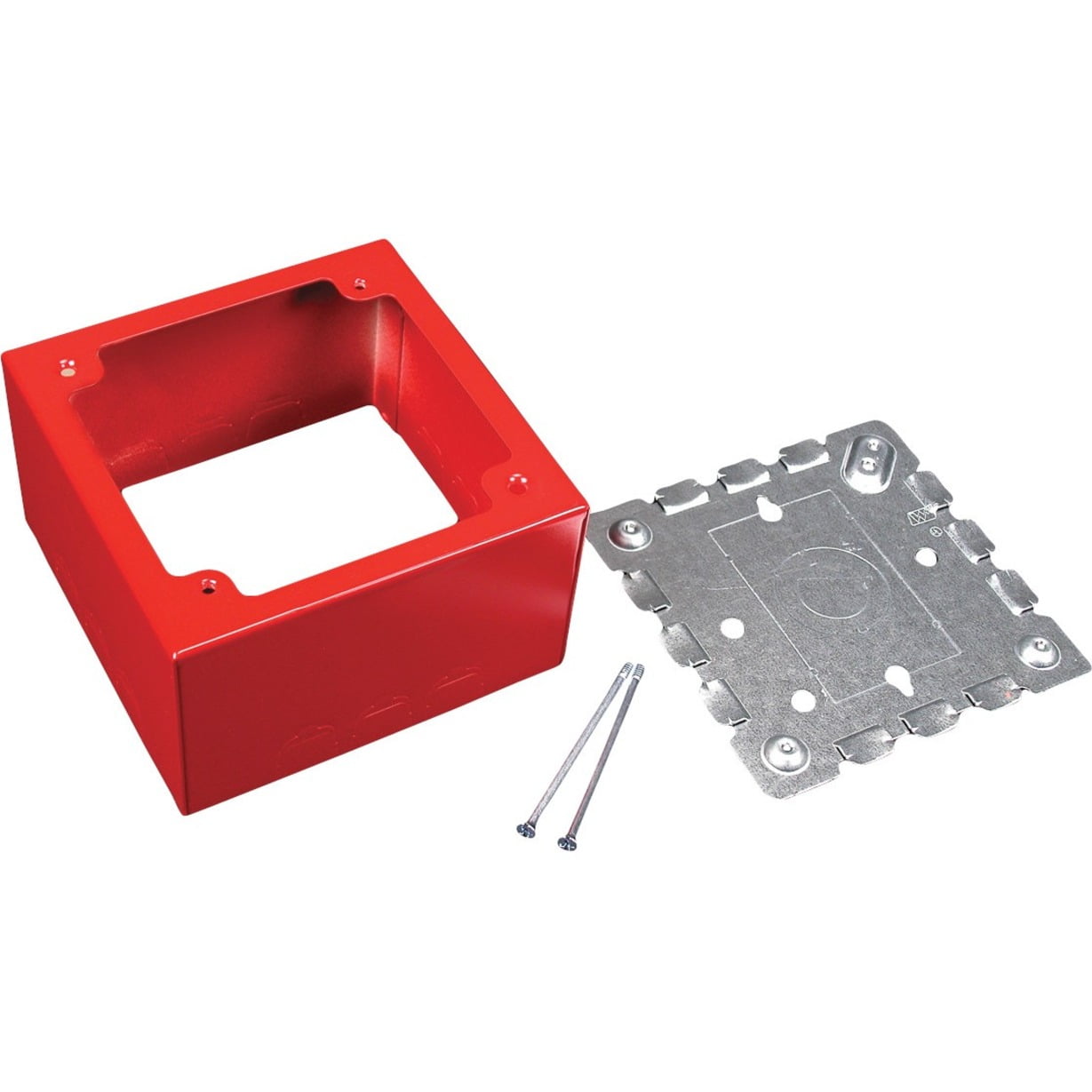 Wiremold R5753 2 Gang Deep Fire Alarm Device Box, Red - Walmart.com