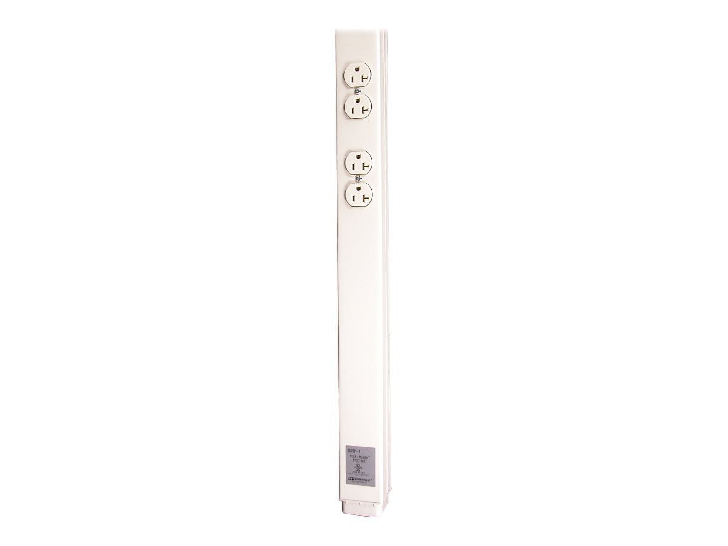 Wiremold Tele-Power Pole 25DTP-412 - Power distribution strip - AC 125 ...