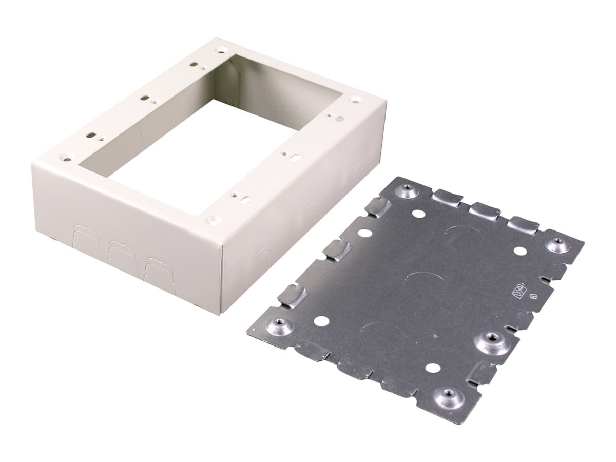 Wiremold Three Gang Box Fitting,Ivory,Steel V5747-3 - Walmart.com