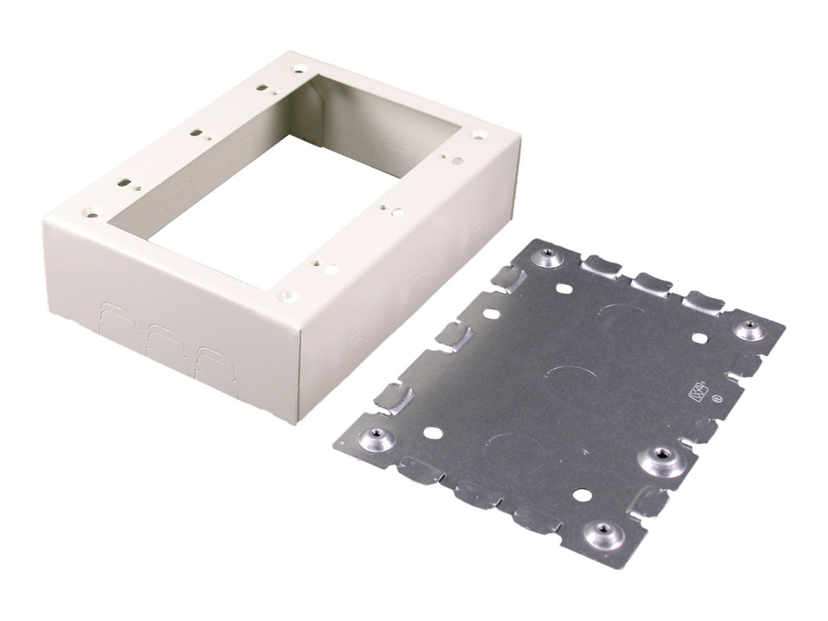 Wiremold Three Gang Box Fitting,Ivory,Steel V5748-3 - Walmart.com