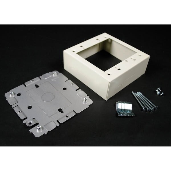 Wiremold Two Gang Box Fitting,Ivory,Steel V2048-2 - Walmart.com
