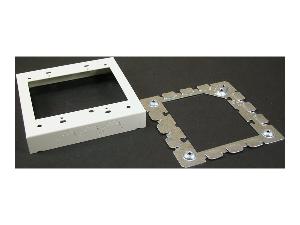 Wiremold V5751-2 2-Gang Flush Type Extension Adapter, Ivory, 4-3/4"L ...