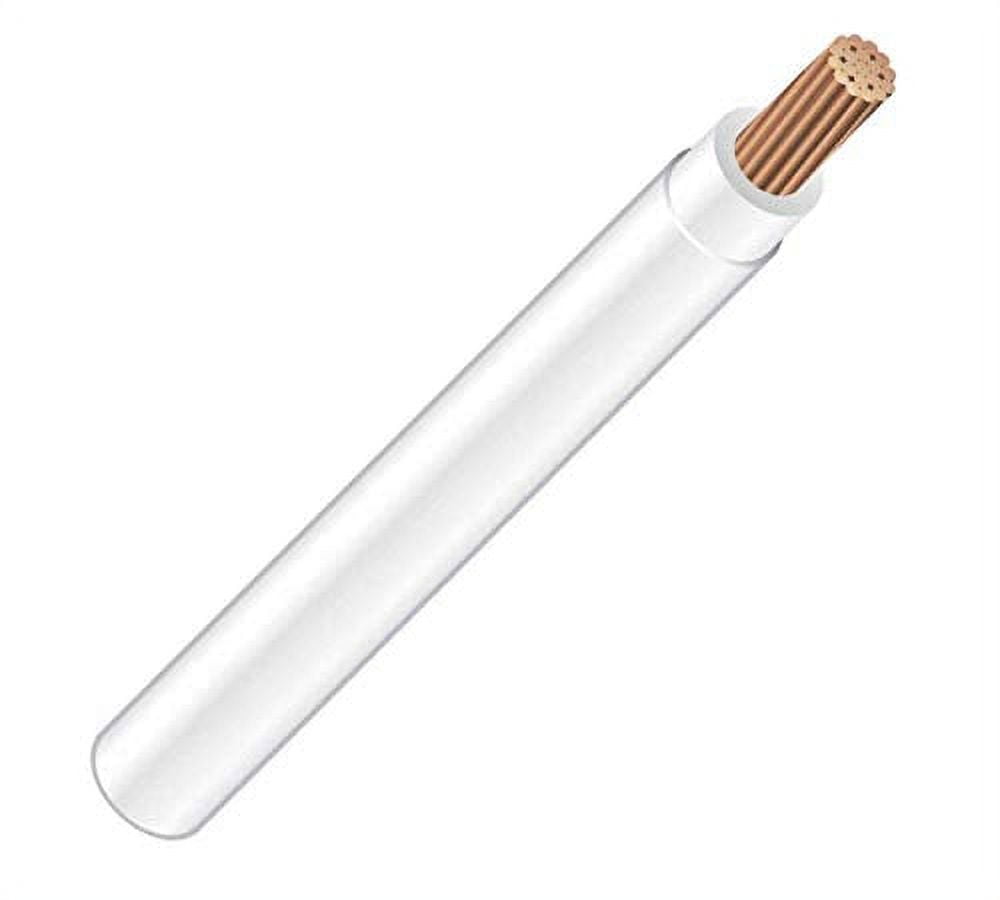 Wirenco 8 AWG 19-Stranded THHN White Copper Building Wire (150Ft Cut ...