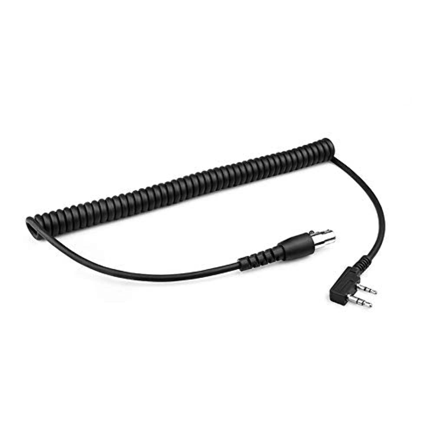 Wirenest 2-pin to 5-pin Mini XLR Coiled Headset Cable for Kenwood ...